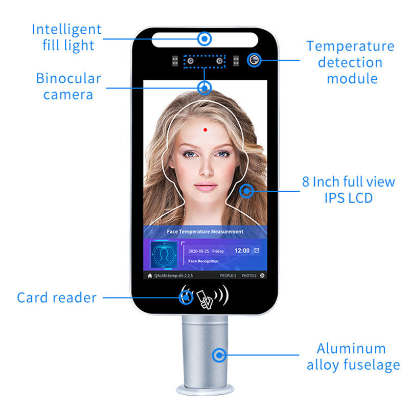 8 Inch Biometric Facial Recognition System Face Reader Attendance ...