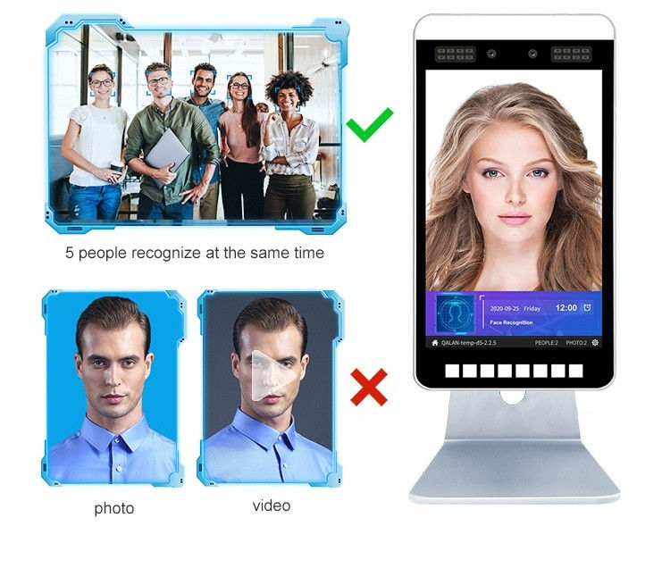 8 Inch Biometric Facial Recognition System Face Reader Attendance ...