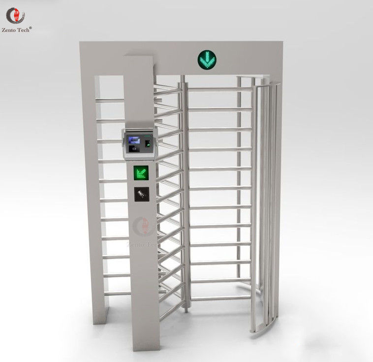 SUS 304 Silver Full Height Security Gate Turnstile Barrier Gate