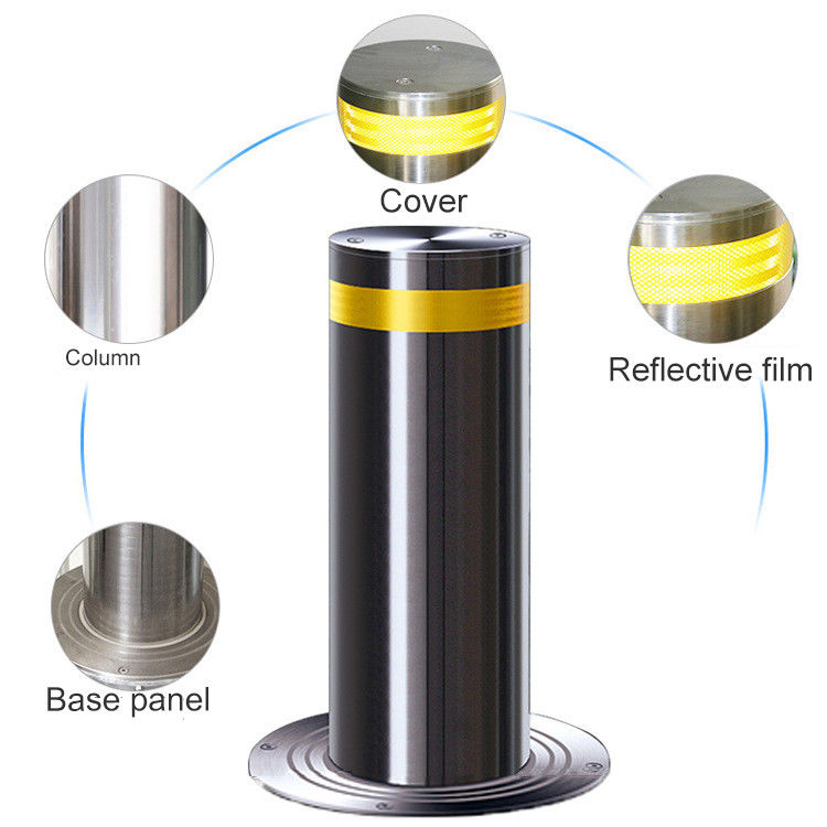 Fiber Drawing Finish K6 Hydraulic Retractable Road Bollards 220V/380V