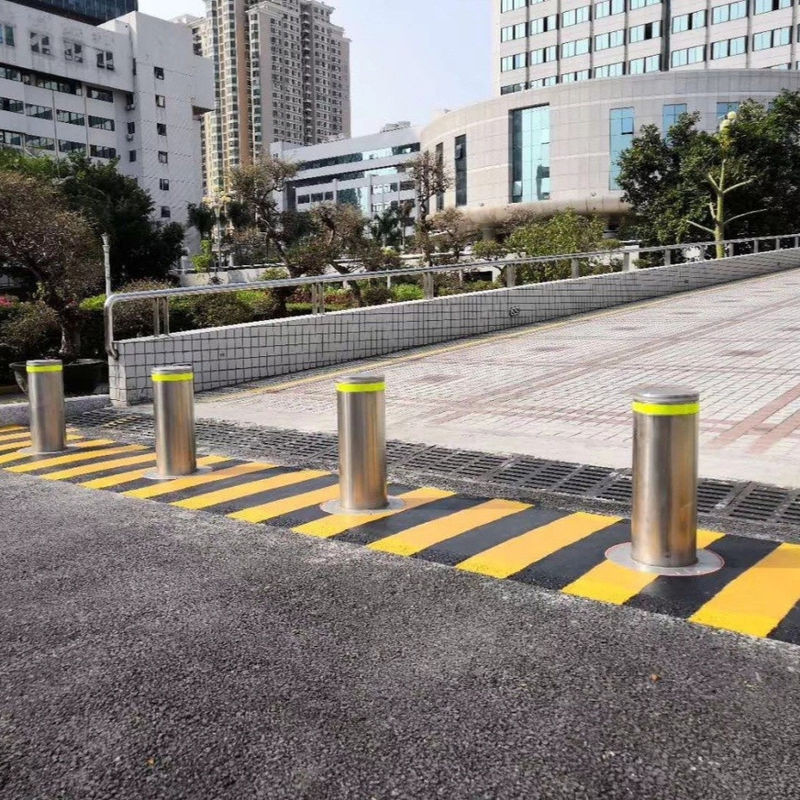 OEM Pre Embedded Height 1110mm Automatic Rising Bollards For Driveways