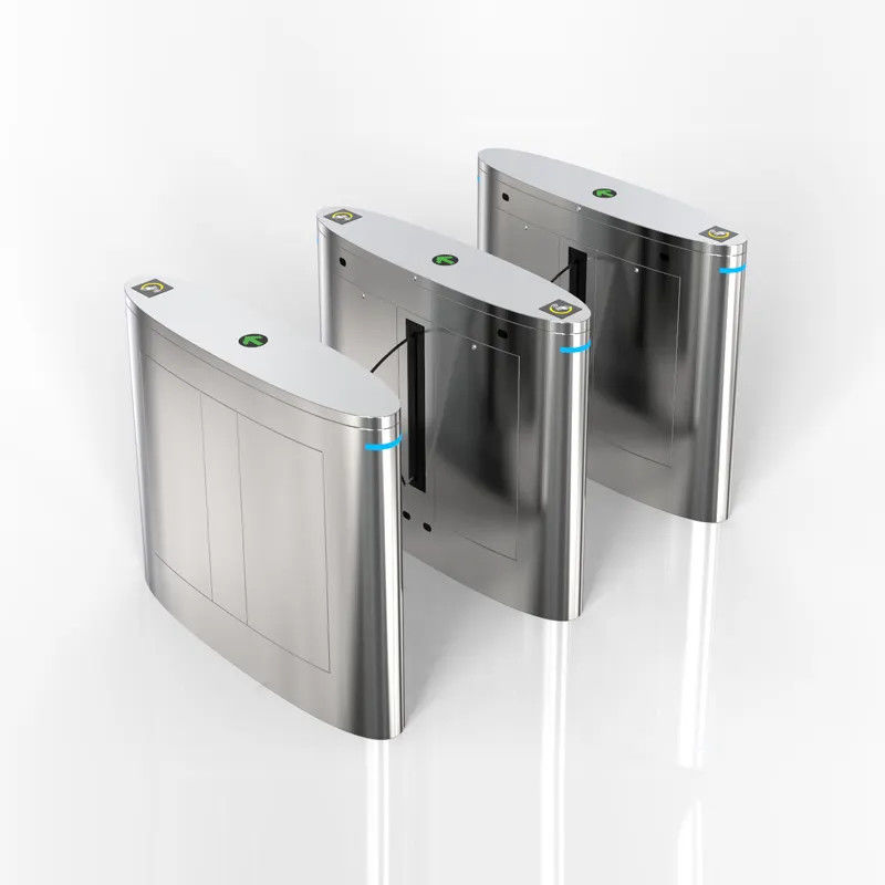 304 Grade Stainless Steel Access Control Turnstile Flap Barrier AC220V 50HZ
