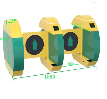SUS 304 Sliding Gate Turnstile Barrier Turnstile Gate 1200*200*900mm