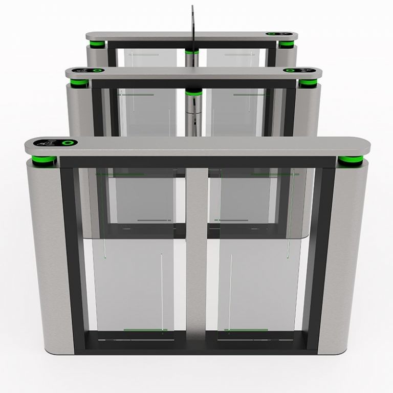 Floor Mounted Speed Lane Gate Turnstile Quick Pass Pedestrian Swing Gate