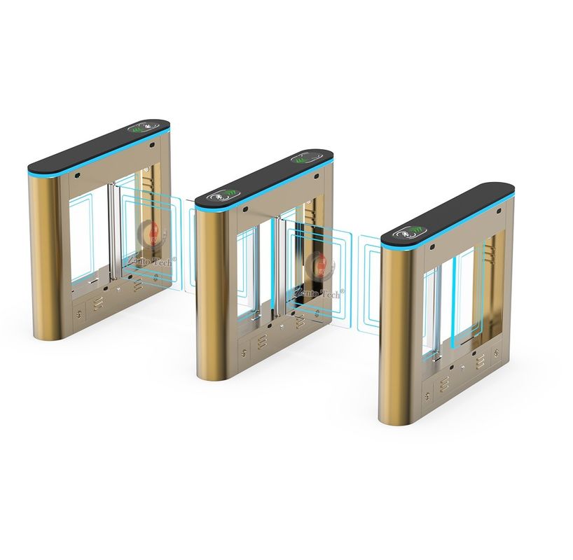 DC Motor Access Control Turnstile Gate Bidirectional Swing Barrier Gate