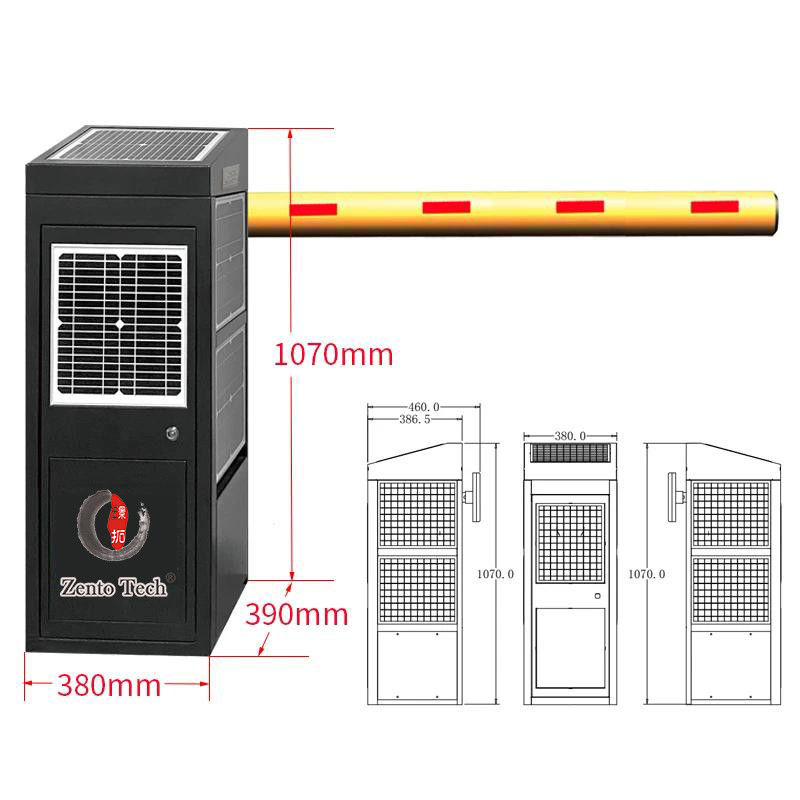 Solar Powered Parking Boom Barrier Gate For New Energy Parking Lot ...