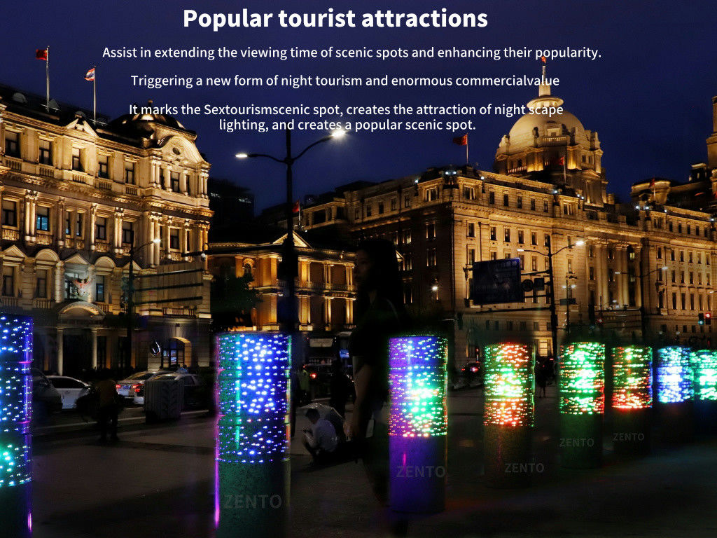 ZENTO Led Anti-Collision Stone Bollard Driveway Road Blocker Luminous ...