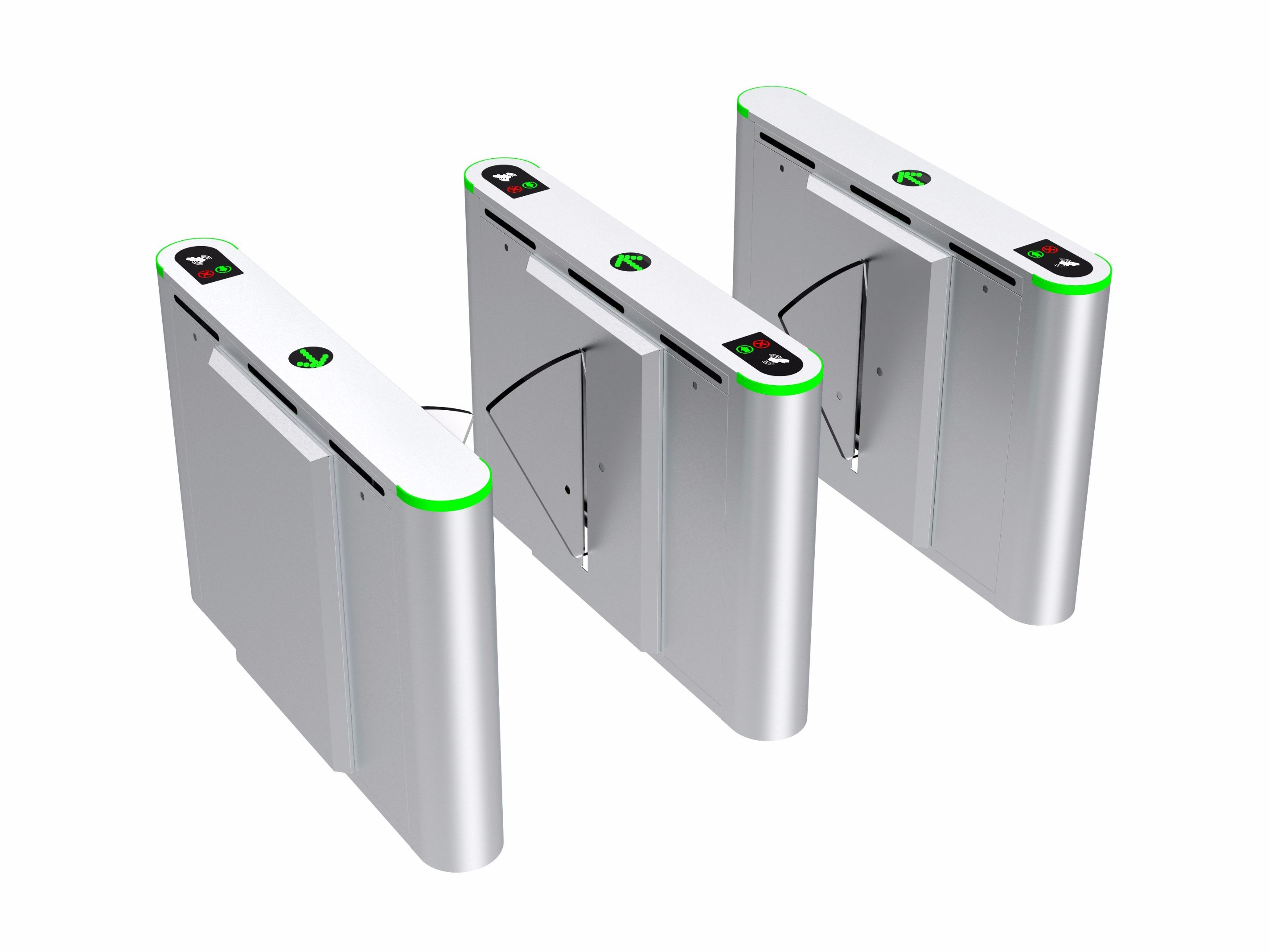 Anti Clipping Flap Barrier Turnstile Gate Entrance 40 Person/Min