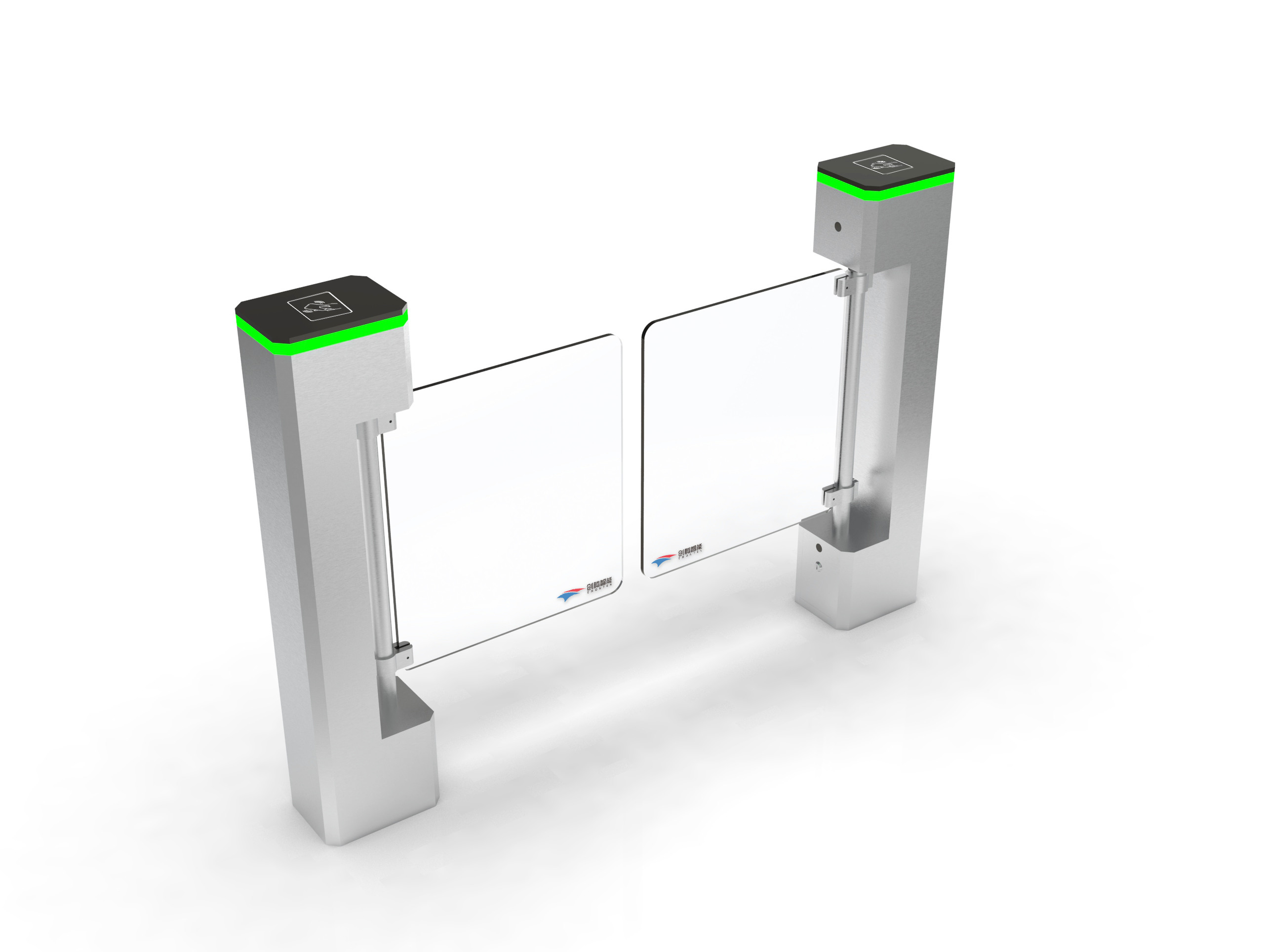 Full Automatic Swing Barrier Turnstile RFID SUS304 for Supermarket