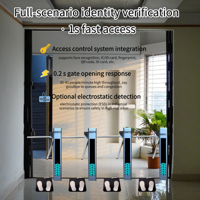 Zento Access Control Face Recognition Tripod Turnstile Gate RS485 ...