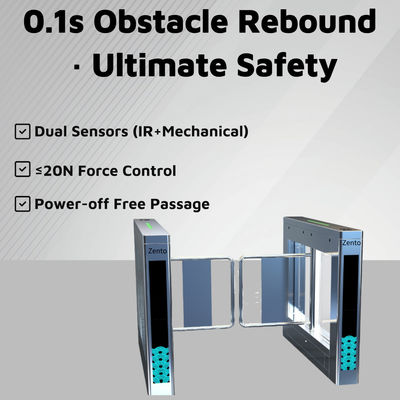 Zento Swing Gate Turnstile with Fast Passage & Safety