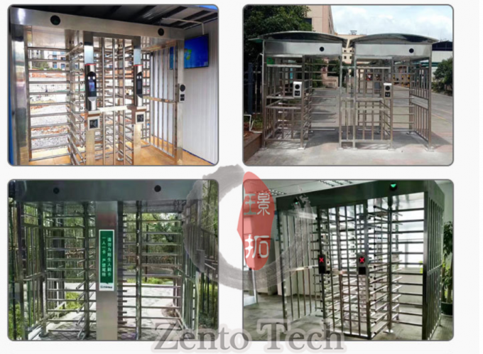 2mm SUS 304 Automatic Systems Turnstiles Full Height Gate 550mm